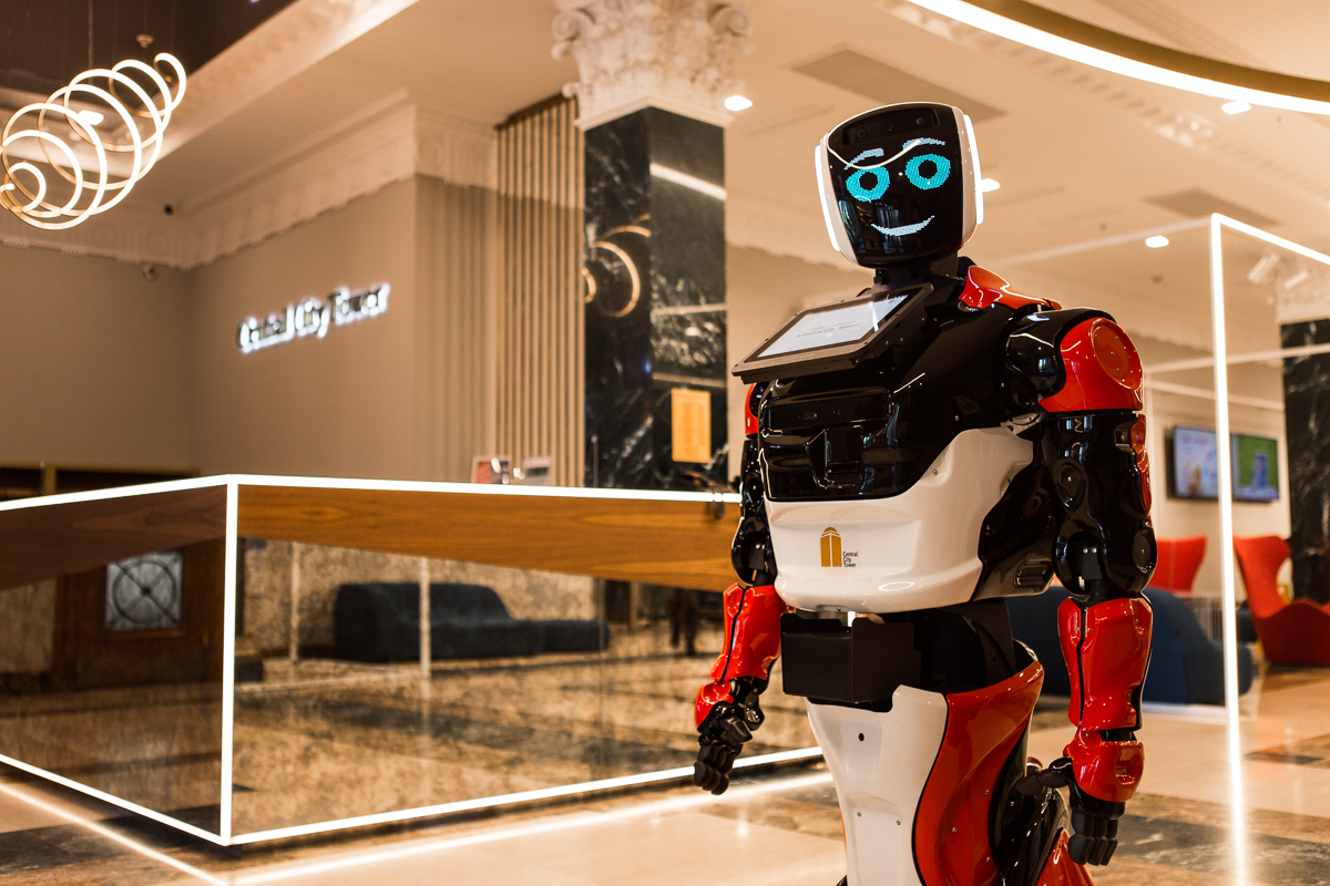Promobot at Business Center: Concierge Robot Experience | PROMOBOT